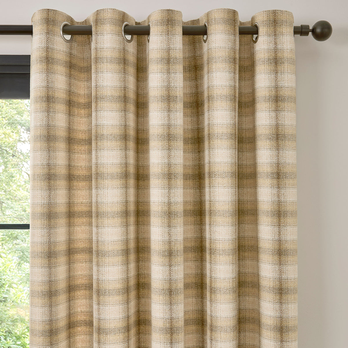 Pair of Eyelet Curtains Everett by Curtina in Natural – Stylish Home