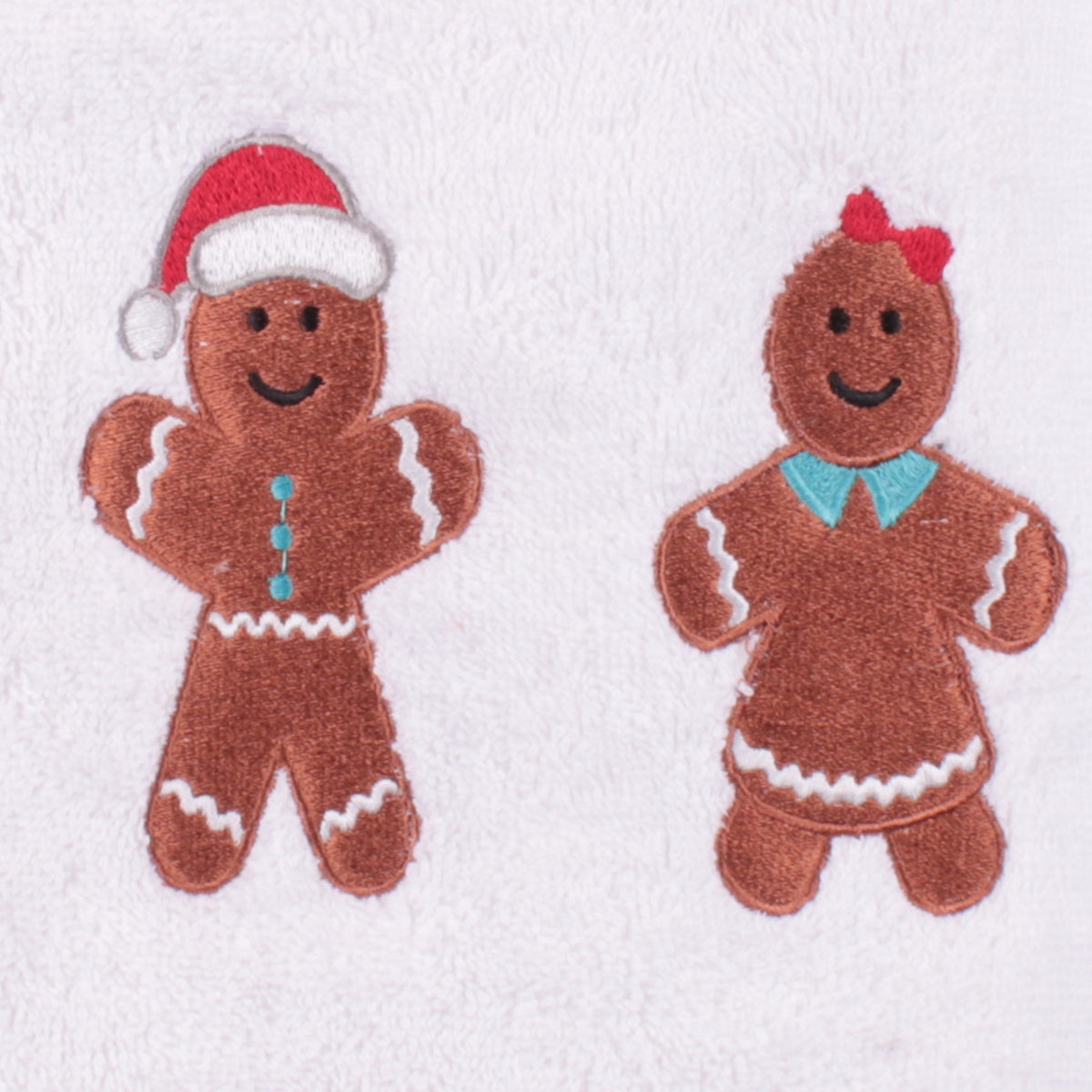 Hand Towel (2 pack) Gingerbread by Fusion Christmas in White – Stylish Home