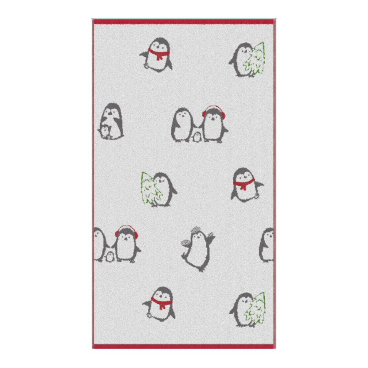 Penguins Christmas Hand Towels by Fusion Bathroom in Multi (Pack of 2 ...